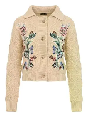 ETRO Floral-Embroidered Cardigan