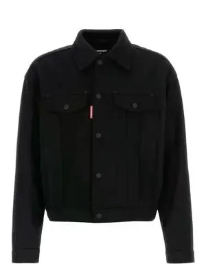 Dsquared2 Virgin Wool-blend Shirt Jacket - Black