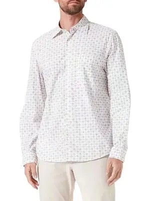 Marc O'polo Geometric-print Long-sleeve Shirt - White
