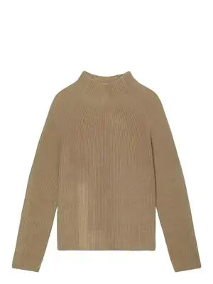 Marc O'polo Ribbed High-neck Sweater - Brown