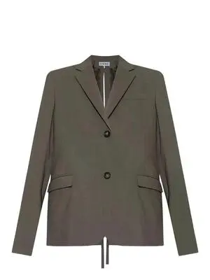 Loewe Tie-fastening Wool Blazer - Green