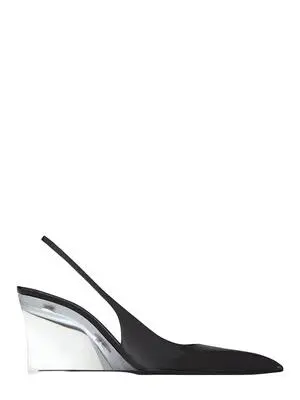 Saint Laurent Slingback Wedge Pumps - Black