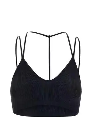 ANDREĀDAMO Ribbed Jersey Bra - Black