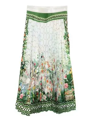 MARY KATRANTZOU Pleated Uni Skirt - Blue
