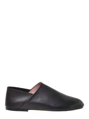 Alberta Ferretti Logo-debossed Leather Loafers - Black