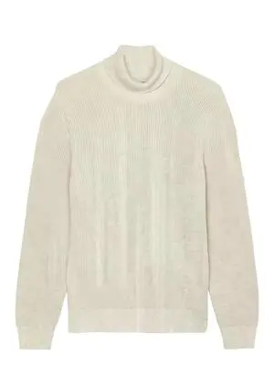 Marc O'polo Roll-neck Ribbed Sweater - Neutrals