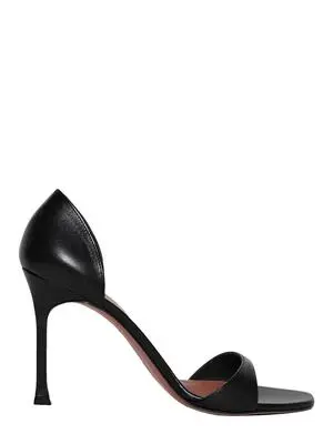 Amina Muaddi 95mm Agnese Open-toe Sandals - Black