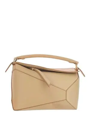Loewe Anagram Geometric Shoulder Bag - Neutrals
