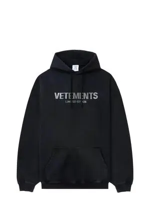 Vetements Logo-embellished Hoodie - Black
