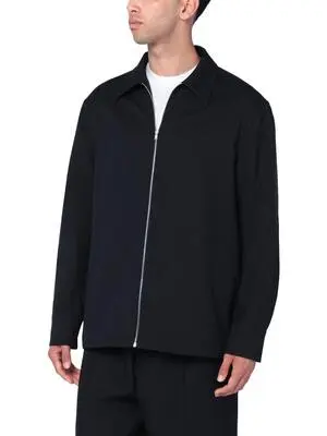 JIL SANDER Lightweight Jacket In Technical Gabardine - Blue