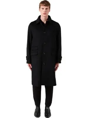 AUTORE Baby Camel Wool Windsor Coat Nero