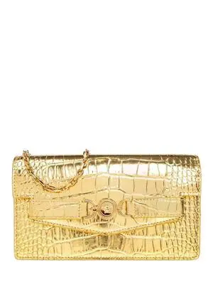 Versace Medusa '95 Crocodile-effect Clutch - Gold