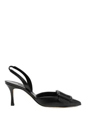 Manolo Blahnik 70mm Maysli Heeled Pumps - Black