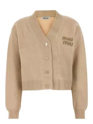 Miu Miu Cashmere Cardigan - Neutrals