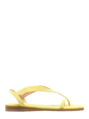 Fabiana Filippi Suede Slingback Flat Sandals - Yellow