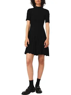 Maje Mini Knit Dress - Black