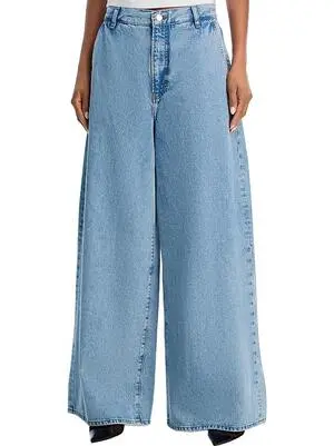 FRAME The Drape High-rise Extra Wide Leg Jeans - Sweetheart