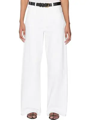 FRAME The Loose Wide Leg Jeans - White