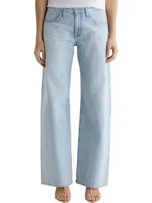 Ag Adria Low Rise Wide Leg Jeans Sunfaded