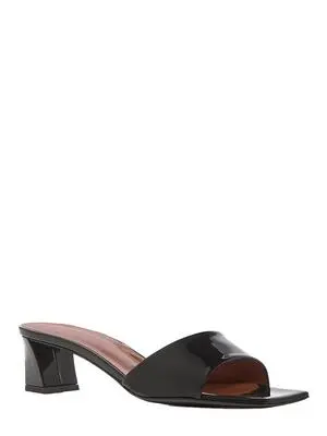 GIUSEPPE ZANOTTI Maya Leather Slide Sandals Nero