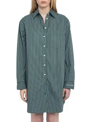 Zadig&Voltaire Raye Shirt Dress - Emerald