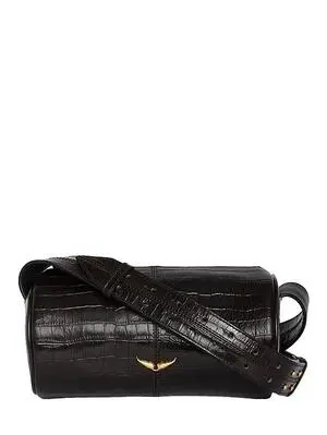 Zadig&Voltaire Croc Embossed Crossbody - Wood