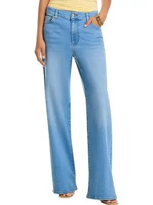 FRAME Le Slim Palazzo Long High-rise Jeans - Honeymoon