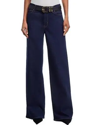 FRAME Le Slim Palazzo Long High-rise Jeans - Rinse