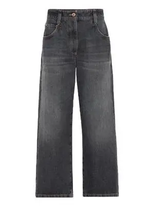 Brunello Cucinelli Authentic Denim Trousers - Dark Grey