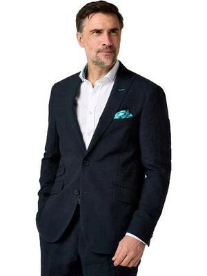 KOY CLOTHING Linen Blazer - Navy