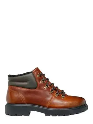 Geox Lace-up Leather Boots - Brown