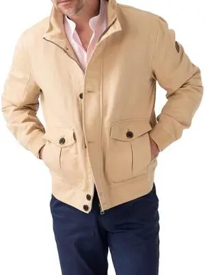 KOY CLOTHING Bomber Style Ranger Jacket - Beige