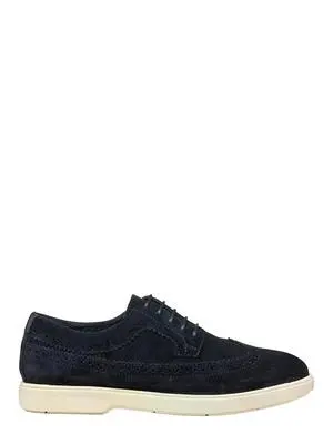 Geox Leather Derby Shoes - Blue