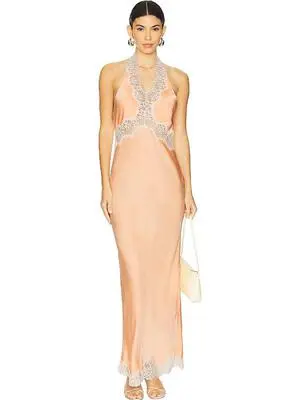 L'academie By Marianna Lay Midi Dress - Peach
