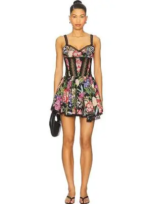 Charo Ruiz Ibiza Gardenia Short Dress - Black Botanic