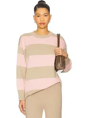 Donni. Striped Crewneck Sweater - Shitake Ballerina