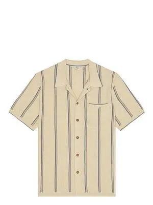 Faherty Brand Sweater Shirt In Cream - Summit Creek Stripe