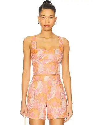 Amanda Uprichard Kenley Top - Orange & Pink