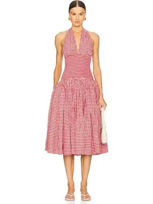 L'academie By Marianna Gwen Midi Dress - Red & White