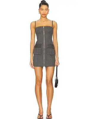 Good American Soft Stretch Ponte Mini Dress - Suiting Pinstripe001