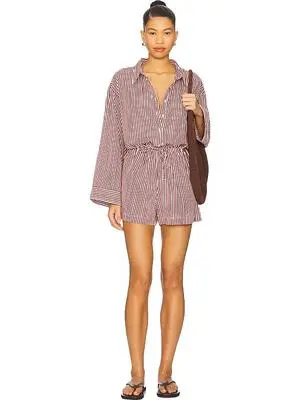 Faithfull The Brand Freja Playsuit - Clare Stripe