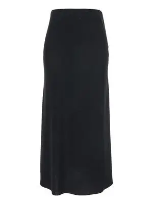 PLAIN Midi Straight Skirt - Black