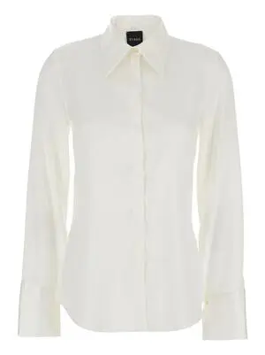 PLAIN Silk Shirt With Pointed Collar