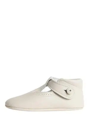Pepa London Leather T-bar Shoes - White
