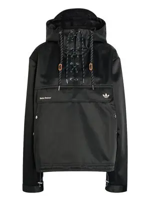 WALES BONNER Adidas X Hooded Satin Jacket - Black