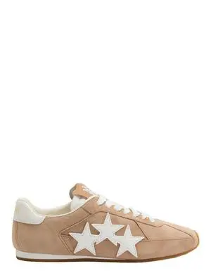 Amiri Pacific Appliquéd Suede Sneakers - Camel