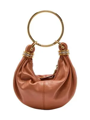 Chloé Grained-Leather Top Handle Bag Orange