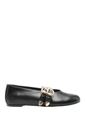 STUART WEITZMAN Double-buckle Ballet Flats - Black