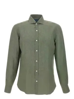 BARBA NAPOLI Linen Shirt - Green