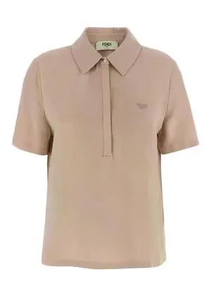 Fendi Silk Polo Shirt - Pink